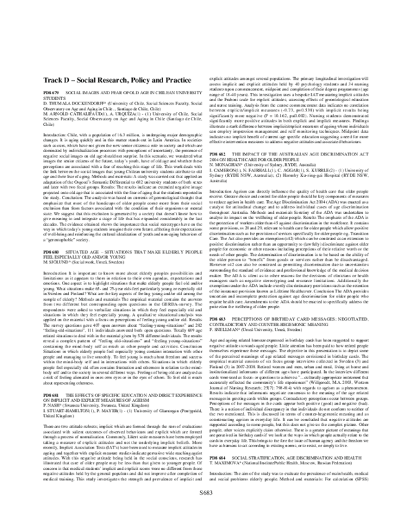 (PDF) Social images and fear of old age in chilean university students
