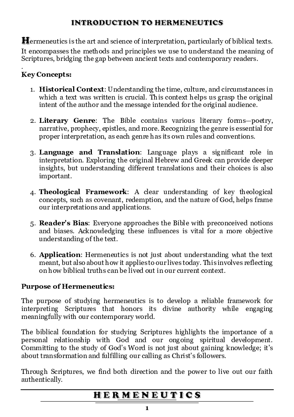(PDF) Hermeneutics