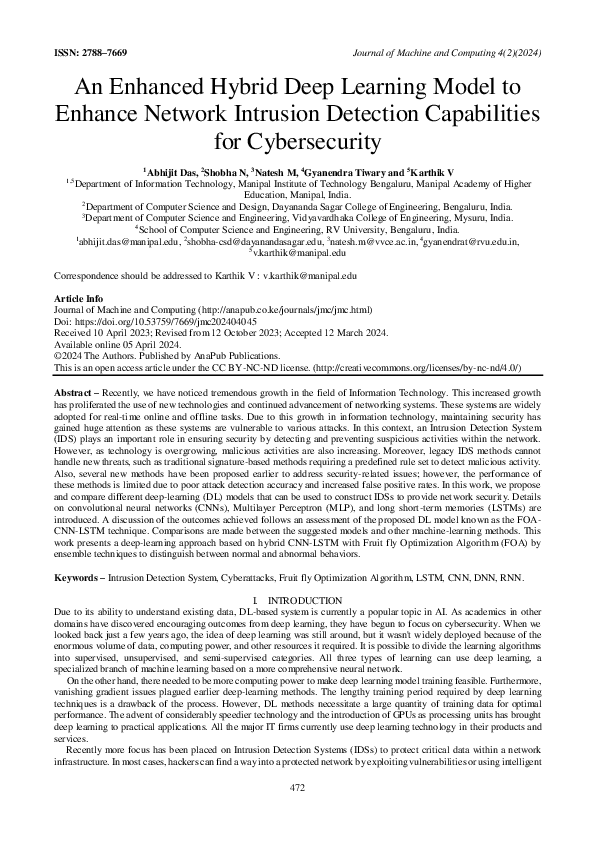 (PDF) An Enhanced Hybrid Deep Learning Model to Enhance Network Intrusion Detection Capabilities ...