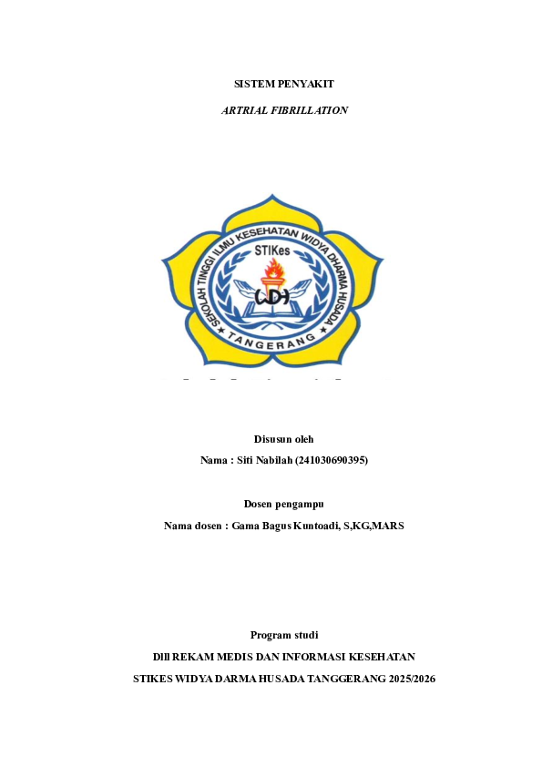 (PDF) Makalah antrial fobrilation