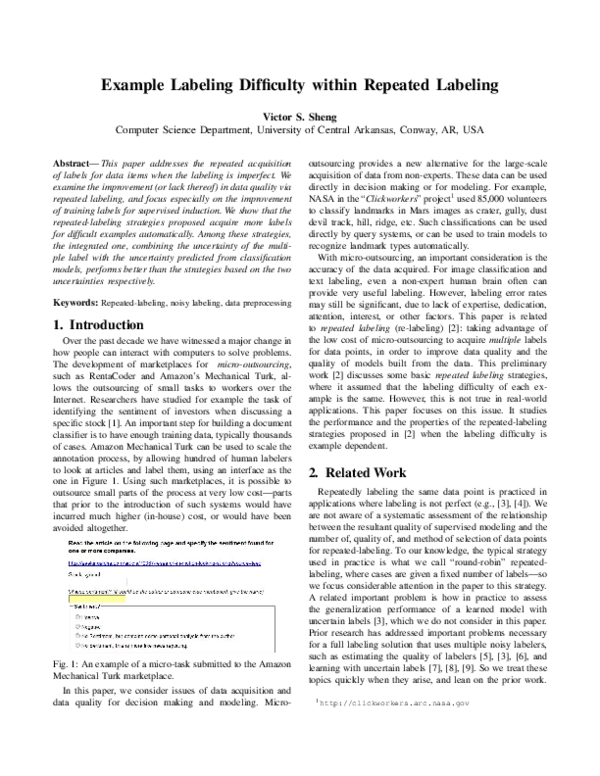 (PDF) Example Labeling Difficulty within Repeated Labeling