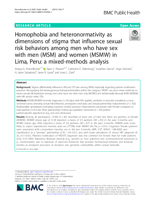(PDF) Homophobia and heteronormativity as dimensions of stigma that ...