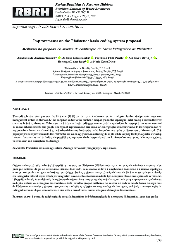 (PDF) Improvements on the Pfafstetter basin coding system proposal