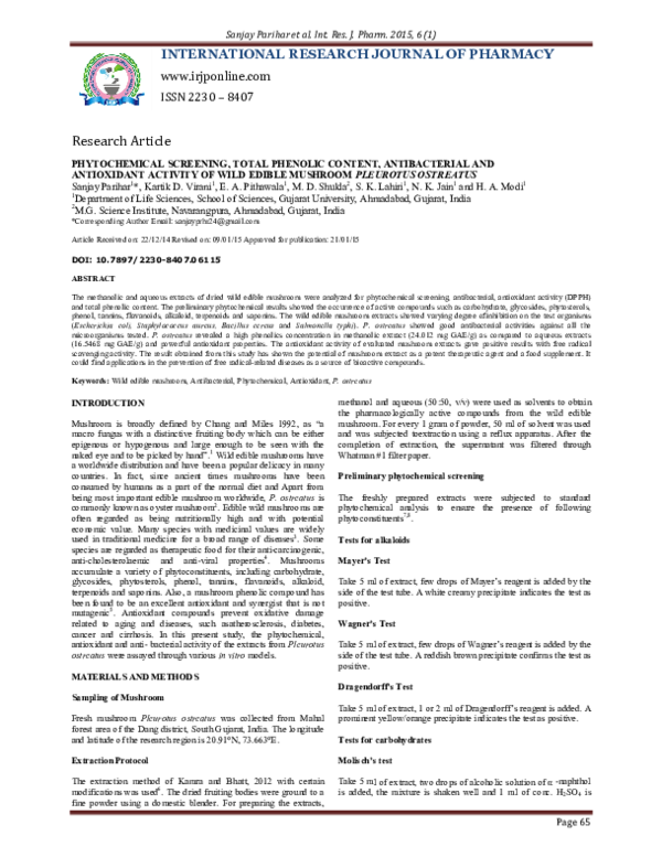 (PDF) Phytochemical Screening, Total Phenolic Content, Antibacterial ...
