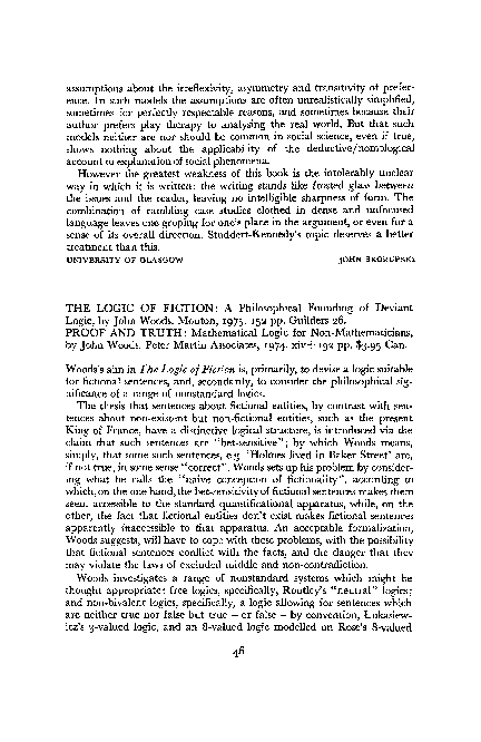 (PDF) THE LOGIC OF FICTION: A Philosophical Founding of Deviant Logic
