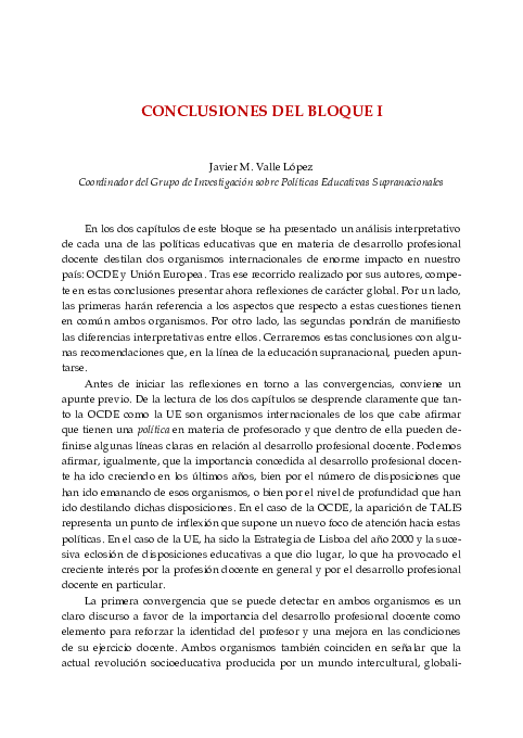 (PDF) Conclusiones del Bloque I