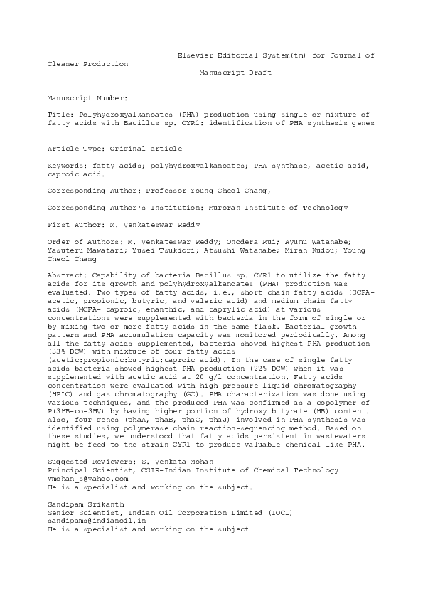 (PDF) Elsevier Editorial System(tm) for Journal of Cleaner Production ...