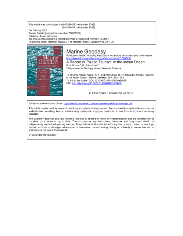 (PDF) Marine geodesy