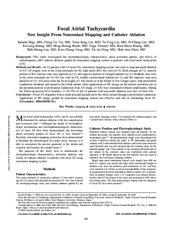 (PDF) Focal Atrial Tachycardia