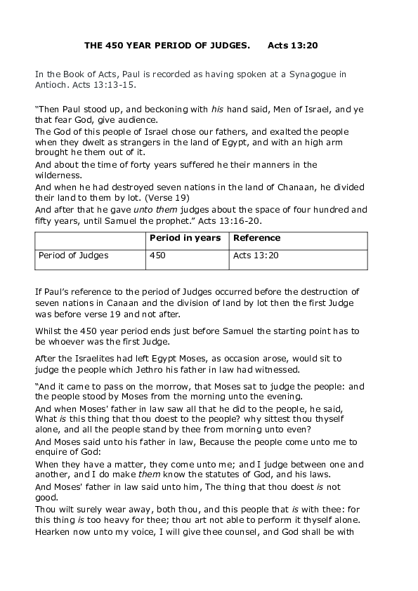 (PDF) THE 450 YEAR PERIOD OF JUDGES