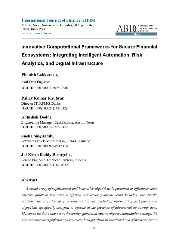 (PDF) Innovative Computational Frameworks for Secure Financial Ecosystems: Integrating ...