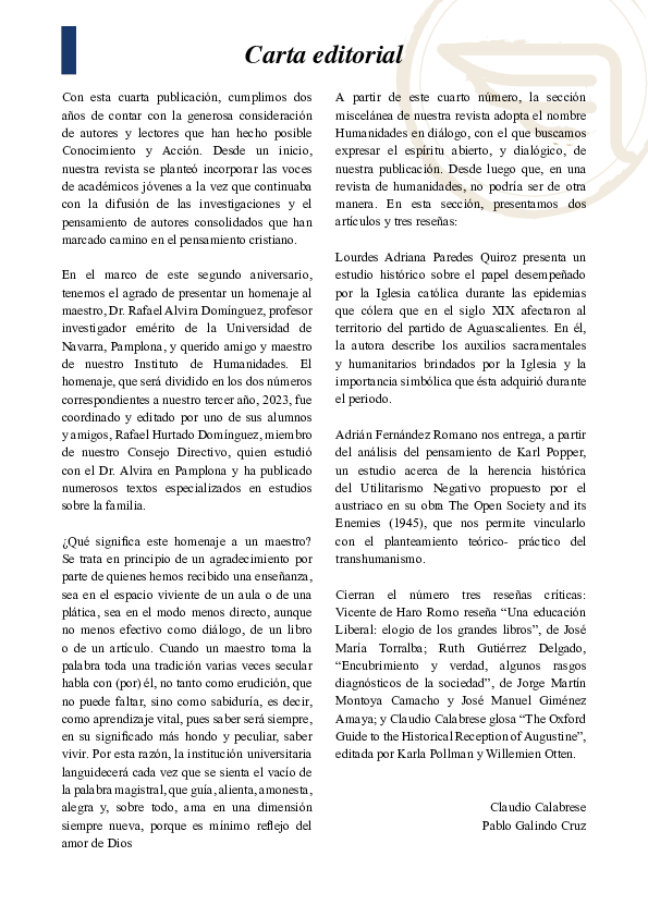 (PDF) Carta editorial