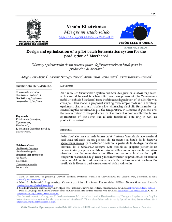(PDF) Design and optimization of a pilot batch fermentation system for ...