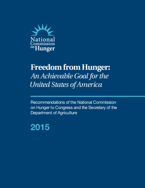 (PDF) Freedom from Hunger: An Achievable Goal for the United States of ...