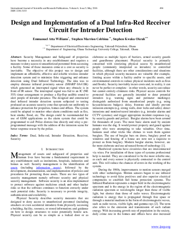 (PDF) Design and Implementation of a Dual Infra-Red Receiver Circuit ...