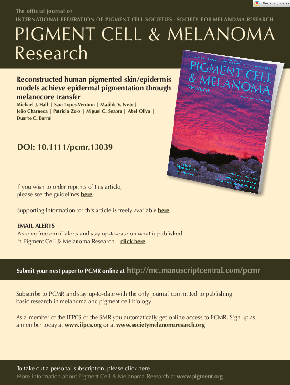 (PDF) Reconstructed human pigmented skin/epidermis models achieve ...