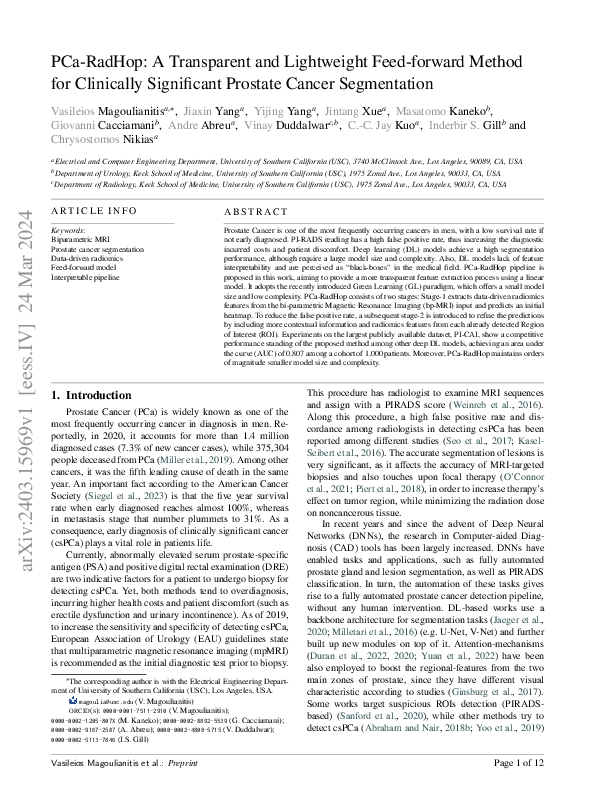 (PDF) PCa-RadHop: A Transparent and Lightweight Feed-forward Method for Clinically Significant ...