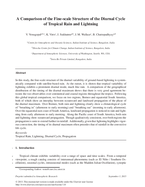 (PDF) A comparison of the fine-scale structure of the diurnal cycle of ...