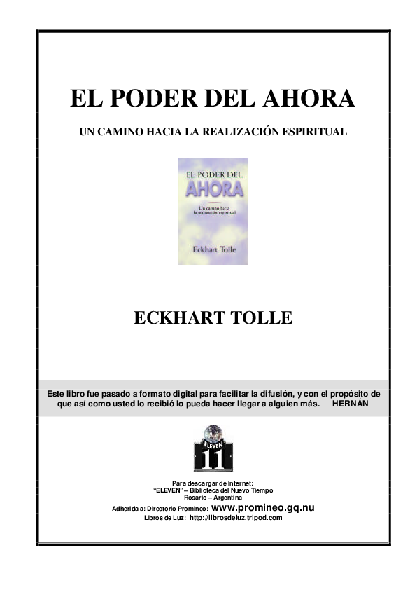 (PDF) EL PODER DEL AHORA