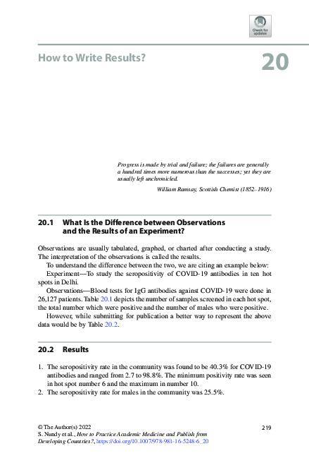 (PDF) How to Write Results?