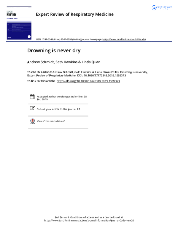 (PDF) Drowning is never dry