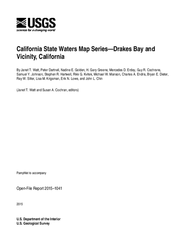 (PDF) California State Waters Map Series: Drakes Bay and vicinity ...