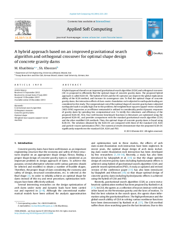 (PDF) A hybrid approach based on an improved gravitational search algorithm and orthogonal ...