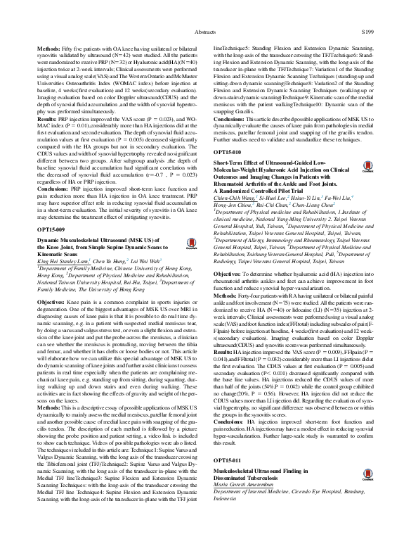 (PDF) Dynamic Musculoskeletal Ultrasound (MSK US) of the Knee Joint ...