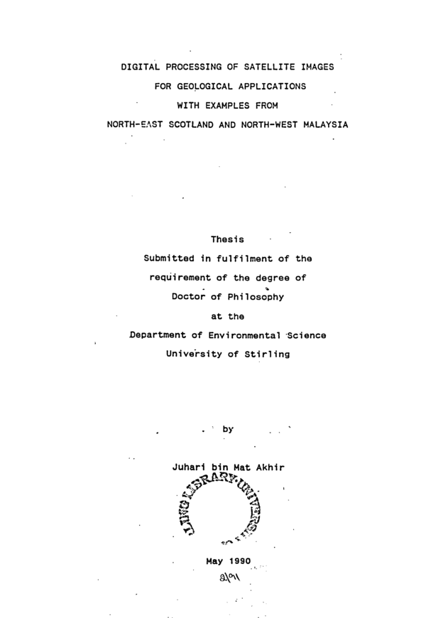 (PDF) Digital processing of satellite images for geological applications with examples from ...