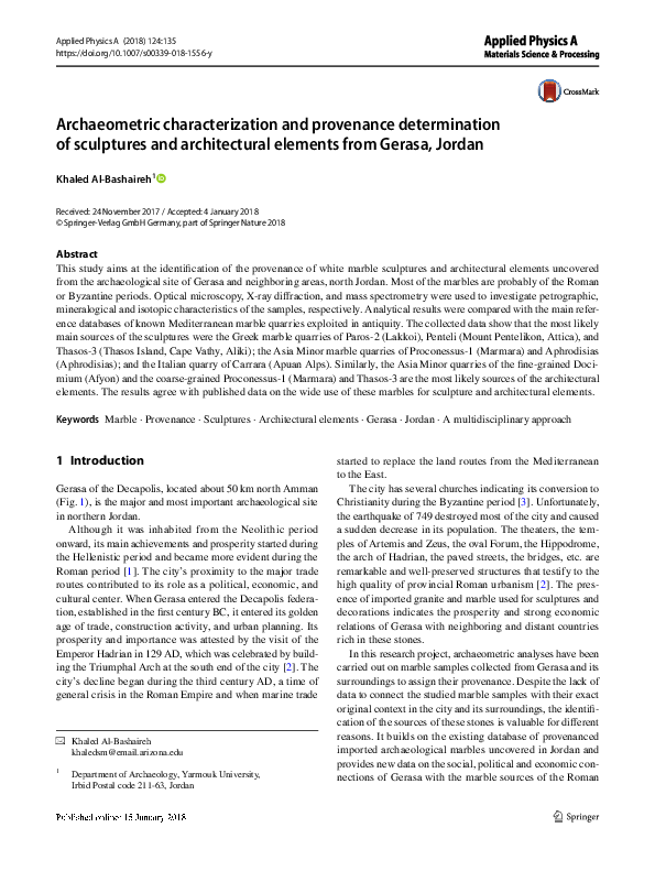 (PDF) Archaeometric characterization and provenance determination of ...
