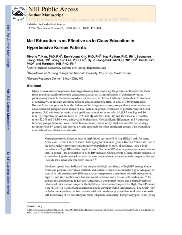 (PDF) Mail Education Is as Effective as In-Class Education in ...