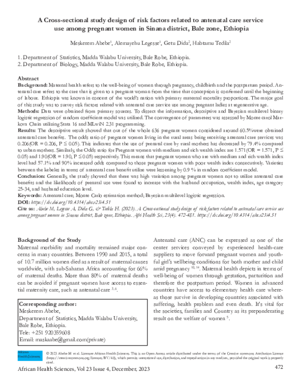 (PDF) A Cross-sectional study design of risk factors related to ...