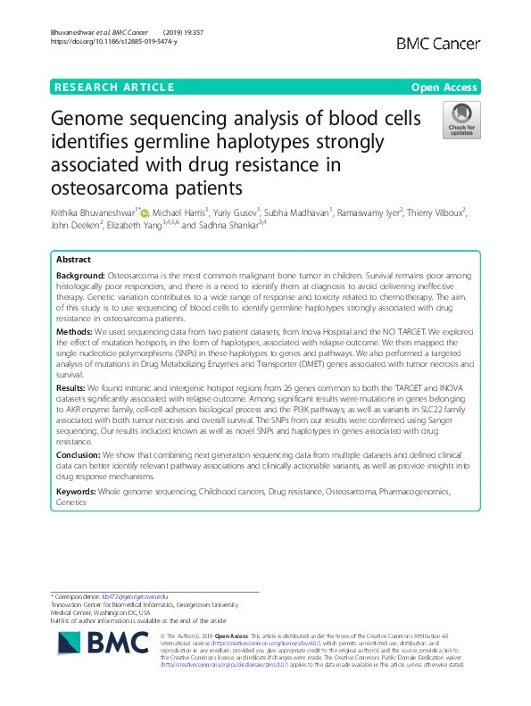 (PDF) Genome sequencing analysis of blood cells identifies germline haplotypes strongly ...