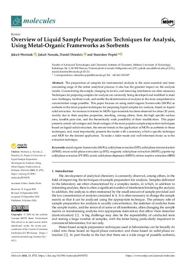 (PDF) Overview of Liquid Sample Preparation Techniques for Analysis ...