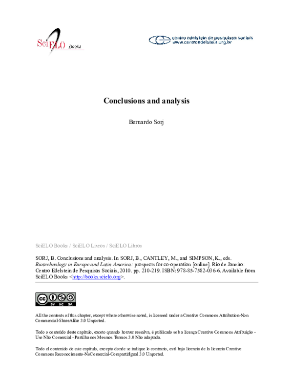 (PDF) Conclusions and Analysis