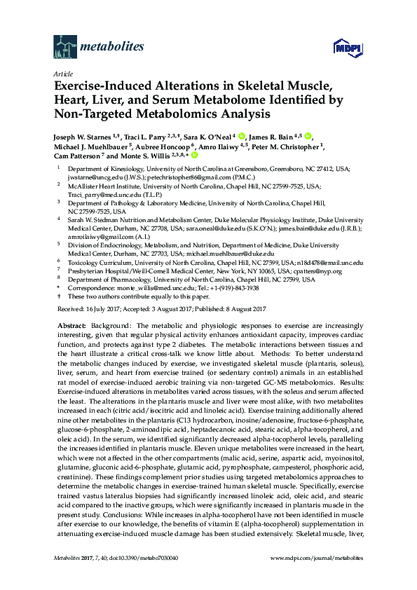 (PDF) Exercise-Induced Alterations in Skeletal Muscle, Heart, Liver ...