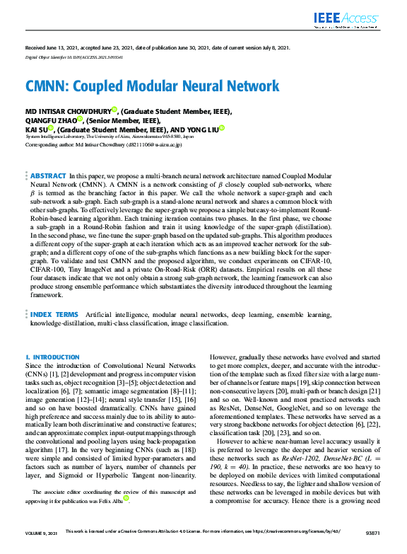 (PDF) CMNN: Coupled Modular Neural Network