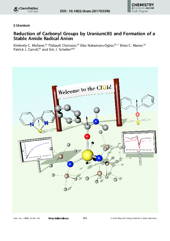 (PDF) Frontispiece: Reduction of Carbonyl Groups by Uranium(III) and ...