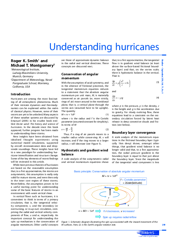 (PDF) Understanding hurricanes