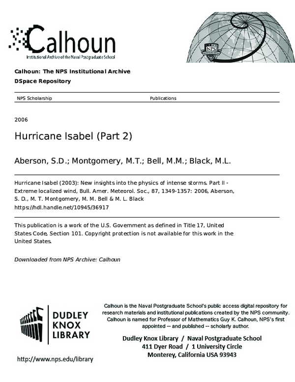 (PDF) Hurricane Isabel (Part 2)