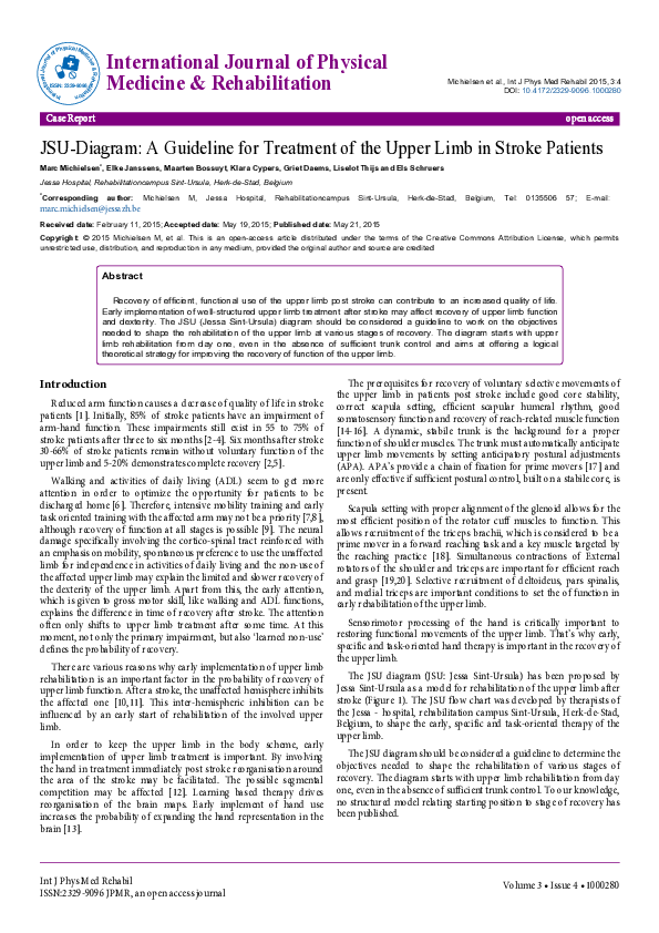 (PDF) JSU-Diagram: A Guideline for Treatment of the Upper Limb in Stroke Patients