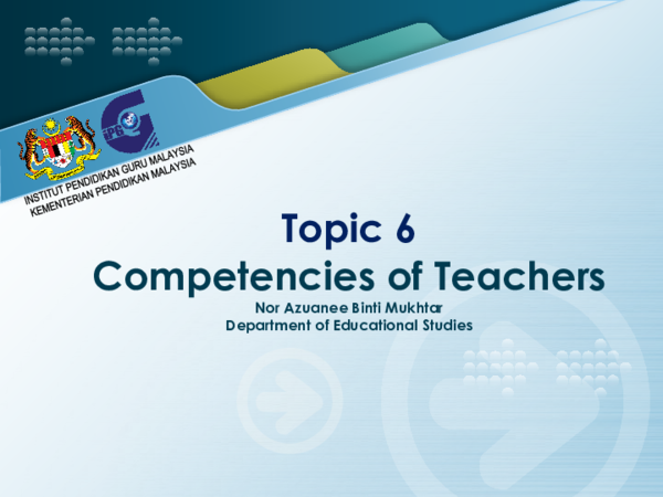 (PDF) Competencies of Teachers