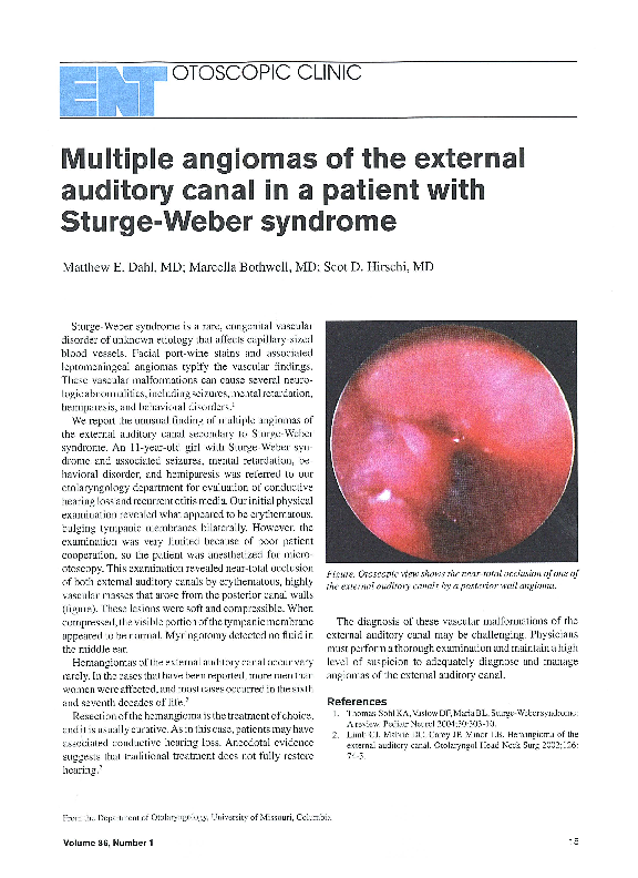 (PDF) Multiple Angiomas of the External Auditory Canal in a Patient ...