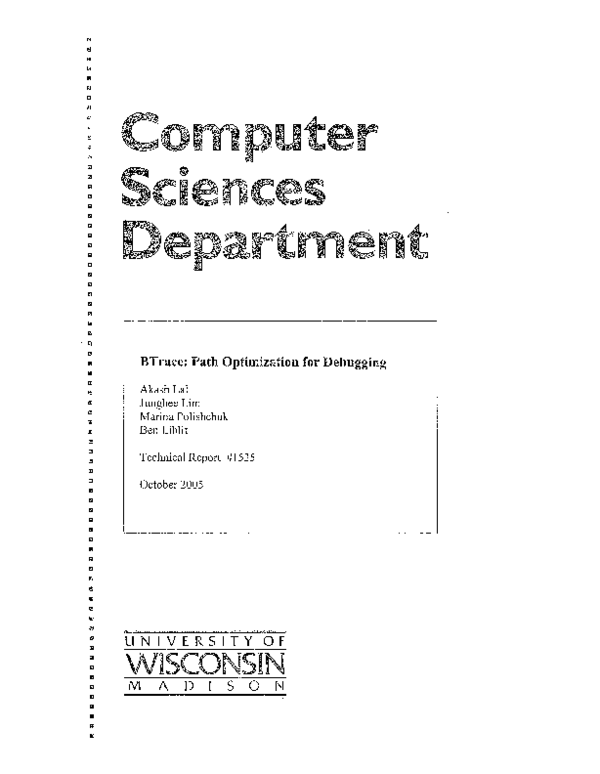 (PDF) BTRACE: Path Optimization for Debugging