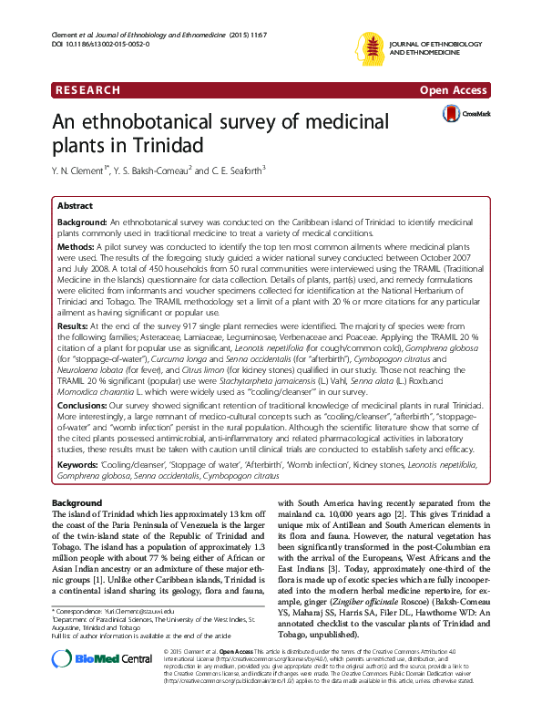 (PDF) An ethnobotanical survey of medicinal