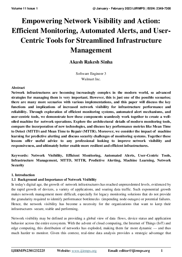 (PDF) Empowering Network Visibility and Action: Efficient Monitoring ...