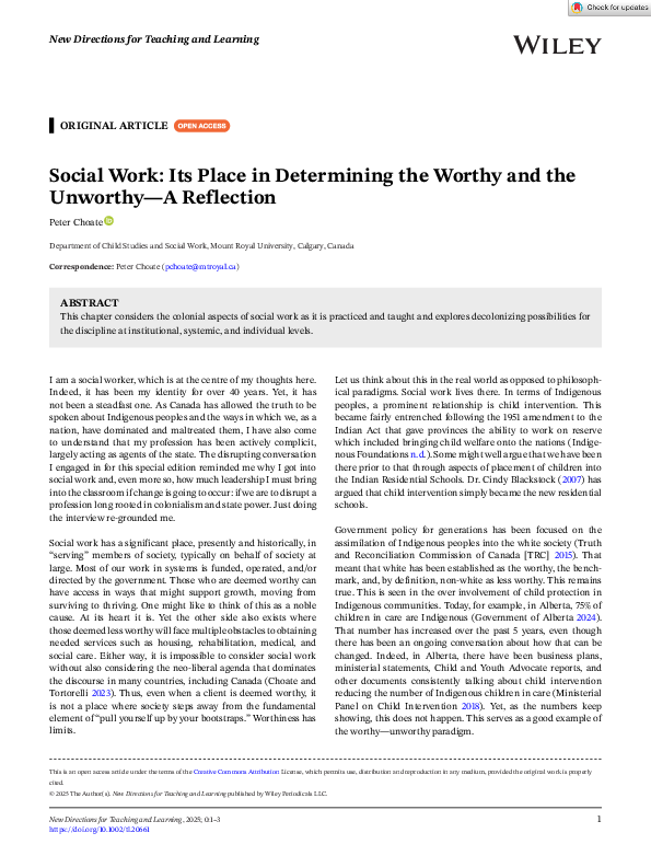 (PDF) New Directions for Teaching and Learning