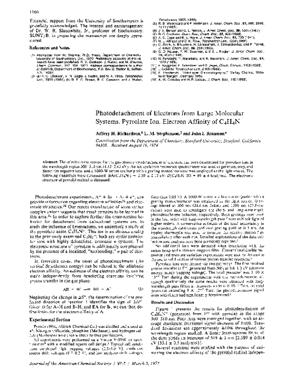 (PDF) Photodetachment of electrons from large molecular systems: Benzyl ...