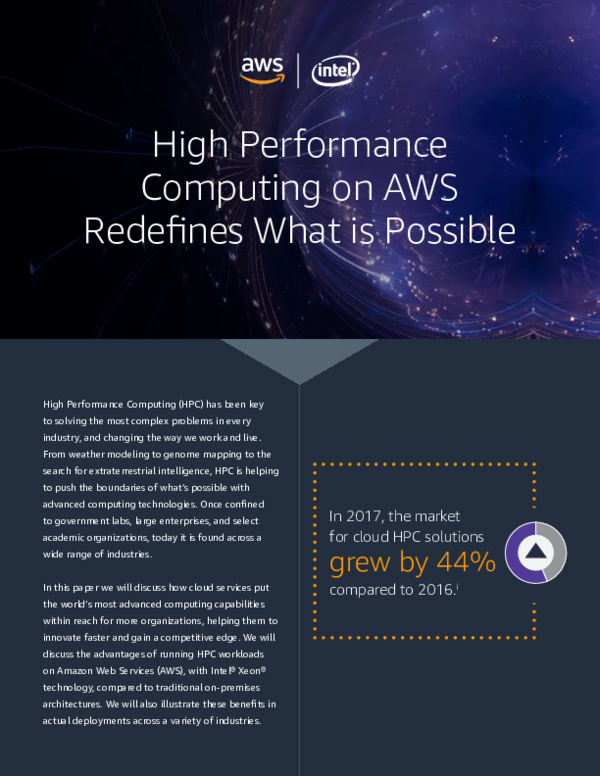 (PDF) An Introduction to High Performance Computing on AWS