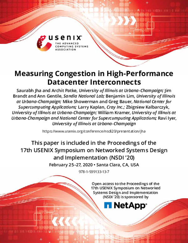 (PDF) Measuring Congestion in High-Performance Datacenter Interconnects